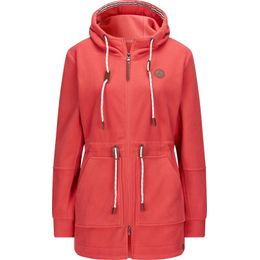 CR&Eacute;ATION L Damen Fleecejacke mit Tunnelzug in der Taille grapefruit Gr&ouml;&szlig;e 40