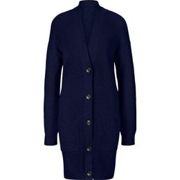 Heine Damen Longstrickjacke mit 2 Taschen marine Gr&ouml;&szlig;e 38