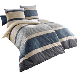Kleine Wolke unisex Bettw&auml;sche beige Gr&ouml;&szlig;e 155x220 cm + 80x80 cm