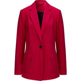 CR&Eacute;ATION L Damen Blazer mit kontrastfarbigem Futter rot Gr&ouml;&szlig;e 36