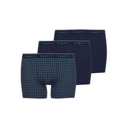Bugatti Long-Pants 3Er Pack Pisa in blau-dunkel-Allover | Gr.: XL