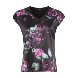 Laura Scott Shirtbluse in schwarz-lila-geblümt | Gr.: 38