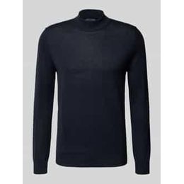 Christian Berg Strickpullover aus Merino-Mix mit Stehkragen