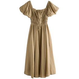 next Kleid Damen Gr&ouml;&szlig;e 50 khaki Winterkleid