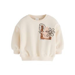 next Sweatshirt M&auml;dchen Gr&ouml;&szlig;e 80 creme / braun / dunkelbraun / puder