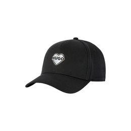 Hugo Fitted Cap »Cara_VALENTINE« mit Metalllogo in Herzform, verstellbarer Verschluss, unisex Black 001