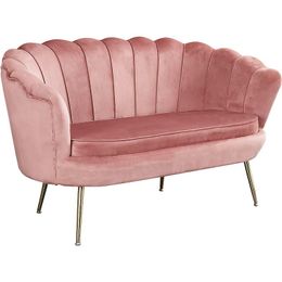 Salesfever 2-Sitzer »Clam Komfort-Duo-Sitz« Muscheldesign-Breite 136 cm: Pure Extravaganz Rose Muscheldesign-Sofa für edles Wohnambiente