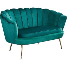 Salesfever 2-Sitzer »Clam Komfort-Duo-Sitz« Muscheldesign-Breite 136 cm: Pure Extravaganz Grün Muscheldesign-Sofa für edles Wohnambiente