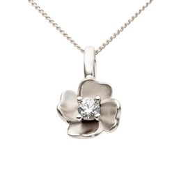 Firetti Blumenanhänger »Schmuck Geschenk Gold 333 Anhänger für Halskette Goldanhänger Blume« () mit Brillant weißgoldfarben + GWgetoentes-Weiss...