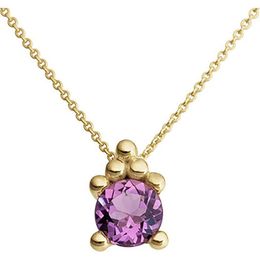 Firetti Kettenanhänger »Schmuck Geschenk Gold 333 Halsschmuck Anhänger Kette Edelstein Solitär« () mit Amethyst gelbgoldfarben-lila + lila...