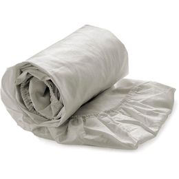 HECKETT & LANE Spannbettlaken &raquo;Percale&laquo; Laken aus 100% Baumwolle, hochwertige Perkal, Betttuch ab 90x200 Tender-Grey Obermaterial: 100% Baumwolle...