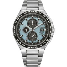 Citizen Funkchronograph Armbanduhr, Solar, Herrenuhr, analog, Perpetual Kalender titansilberfarben-hellblau 0 Trendstarker Herrenfunkchronograph