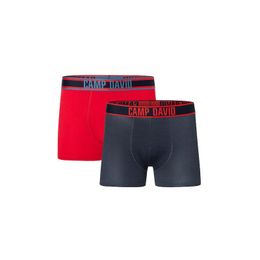 CAMP DAVID Boxershorts »casual« 2er Pack, mit elastischem Bund primary red L L Herrenunterhose von CAMP DAVID
