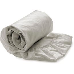 HECKETT & LANE Spannbettlaken &raquo;Percale&laquo; Laken aus 100% Baumwolle, hochwertige Perkal, Betttuch ab 90x200 Tender-Grey Obermaterial: 100% Baumwolle...
