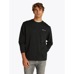 Tommy Jeans Sweatshirt &raquo;TJM REG ENTRY GRAPHIC CREW EXT&laquo;, leicht &uuml;berschnittene Schultern, kleiner Print auf der Brust Black L L Rundhalssweatshirt...