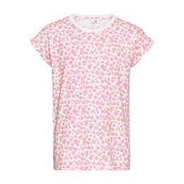 Kangaroos M&auml;dchen Kangaroos T-Shirt &raquo;Allover-Muster&laquo; Kurzarm, bequeme Passform, aus Jerseystoff, elastisches Material rosa 140/146