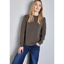 Street One Sweatshirt, mit Rollkragen muddy brown 42 42 Langarmshirt von Street One