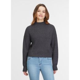 Ragwear Rundhalspullover »RIVIEN« DARK GREY S (36) S (36) Vegan, von PETA verifizierter Pullover von Ragwear mit Rippstrickmuster