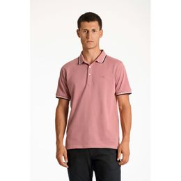 LINDBERGH Poloshirt mit Logo-Stickerei und abgesetzten Bündchen DUSTY ROSE S S Kurzarm Shirt für Herren von LINDBERGH