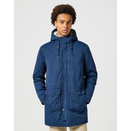 Wrangler Parka »HEAVY PUFFER JACKET« mit Kapuze mit Kordelzug navy M M Kapuzenparka von Wangler