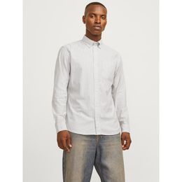 Jack & Jones JACK & JONES Langarmhemd »JPRBROOK OXFORD SHIRT L/S NOOS« Pure Cashmere Stripes:SLIM FIT XXL - N-Gr N-Gr XXL Cooles Hemd von Jack & Jones