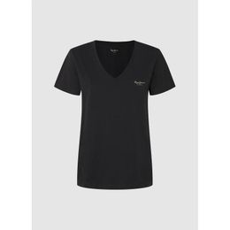 Pepe Jeans V-Shirt &raquo;FIORE V NECK&laquo; Black XS XS Kurzarm-Design, ideal f&uuml;r warme Tage