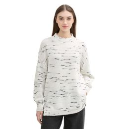 Tom Tailor Denim Stehkragenpullover in Strick-Optik off white black grey neps M (38) M (38) Strickpulli für Damen von Tom Tailor Denim