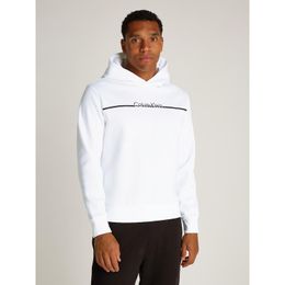 Calvin Klein Sweatshirt »SPLIT LINE LOGO HOODIE« mit Logoprint Bright White M M Sweatshirt von Calvin Klein