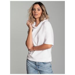 TRIGEMA Kapuzensweatshirt &raquo;Kurzarm Cropped Hoodie&laquo; weiss S S Leichte Sweat-Qualit&auml;t