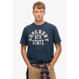 Superdry Rundhalsshirt »ATHLETIC ESS TEE« Nautical Navy S S Bedrucktes Shirt von Superdry