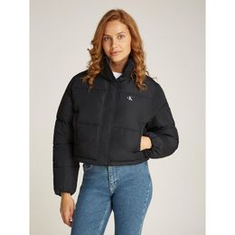 Calvin Klein Jeans Outdoorjacke »MATTE CROPPED ND PUFFER« mit Kapuze mit Logoprägung CK Black XS (34) XS (34) Jacke von Calvin Klein Jeans Womanswear