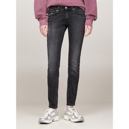 Tommy Jeans Skinny-fit-Jeans »Damenjeans Low Waist Skinny« mit Waschung, Logo-Badge Denim Black2 28 - Länge 28 Länge 28 28 Extra-eng geschnittene...