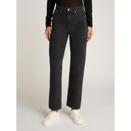 Calvin Klein Jeans Mom-Jeans »HIGH RISE STRAIGHT« leichte Stoned wash Optik, mit Coinpocket Denim Black 34 - Länge 32 Länge 32 34 Jeans von Calvin...