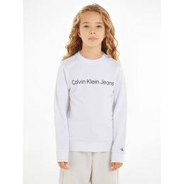 Calvin Klein Jeans Kinder Sweatshirt &raquo;INST. LOGO REGULAR CN&laquo;, f&uuml;r Kinder bis 16 Jahre wei&szlig; 4 (104)
