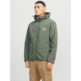 Jack & Jones JACK & JONES Softshelljacke &raquo;JJTHEO SOFTSHELL JACKET&laquo; mit Kapuze Agave Green XL XL Moderne Jacke von Jack & Jones