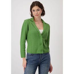 monari Strickjacke mit Reverskragen und Knöpfen avocado 38 38 Femininer Strickblazer mit Reverskragen von monari