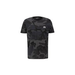Alpha Industries T-Shirt »Basic T-Shirt SL Camo« black camo XL XL Single Jersey Stoff