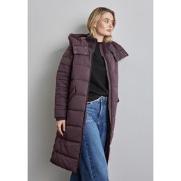Street One Winterjacke mit abnehmbarer Kapuze berry brown 36 36 Lange Jacek f&uuml;r Damen von Street One