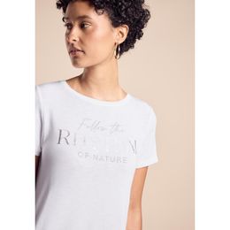 Street One Rundhalsshirt »RHYTHM« mit Schriftzug White 34 34 T-Shirt von Street One