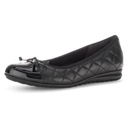 Gabor Ballerina »Florenz«, Halbschuh, Schlupfschuh, Businessschuh, Ziersteppungen, Weite G schwarz 42 42 Ansprechender Ballerina mit komfortablem...