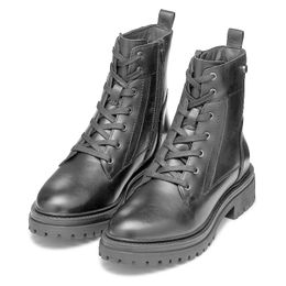 Geox Schnürboots »D IRIDEA G« Chunky Boot, Plateau Stiefelette mit Blockabsatz schwarz 37 37 Modische Schnürboots mit praktischem Reißverschluss