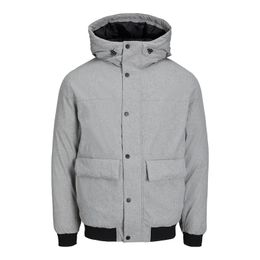 Jack & Jones JACK & JONES Outdoorjacke »JJCHAMP BOMBER JACKET« mit Kapuze Grey Melange M M Winter-Parka von Jack & Jones