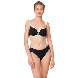 Triumph Bügel-Bikini-Top »Summer Glow WP 01 sd« Struktur-Piqué BLACK 42 - Cup D Cup D 42 Gepaddetes Bikinioberteil mit Bügel