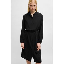 BOSS Orange Blusenkleid »Deborah Premium Damenmode« mit Bindeband Black 001 XS - N-Gr N-Gr XS Kleid von BOSS Orange Womenswear