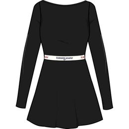 Tommy Jeans Jerseykleid »TJW TAPE FIT FLARE DRESS EXT« mit Logo-Elastikbund Black L (40) - N-Gr N-Gr L (40) Langarm Kleid von Tommy Jeans