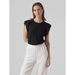Véro Moda VERO MODA Rundhalsshirt »VMTASSA SL FRILL TOP NOOS« Black L (40) L (40) Rundhalsshirt mit Kurzarm: ideal für Sommer und Freizeitaktivitäten