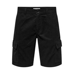 Only & Sons ONLY & SONS Cargoshorts »ONSTURIN SLIM TWILL CARGO SHORTS OTL« Black S - N-Gr N-Gr S Moderne Shorts von Only & Sons