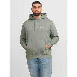 Jack & Jones PlusSize Jack & Jones Plussize Herren Jack & Jones PlusSize Kapuzensweatshirt &raquo;JJESTAR JJ SWEAT HOOD NOOS PLS&laquo;, mit K&auml;ngurutasche gr&uuml;n 5XL
