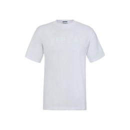 Replay T-Shirt WHITE L L Kurzarm-Design, ideal f&uuml;r warme Tage oder als Layering-Basis