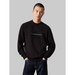 Calvin Klein Jeans Sweatshirt »CHENILLE MONOLOGO CREW NECK« mit Logostickerei CK Black M M Sweatshirt von Calvin Klein Jeans Menswear